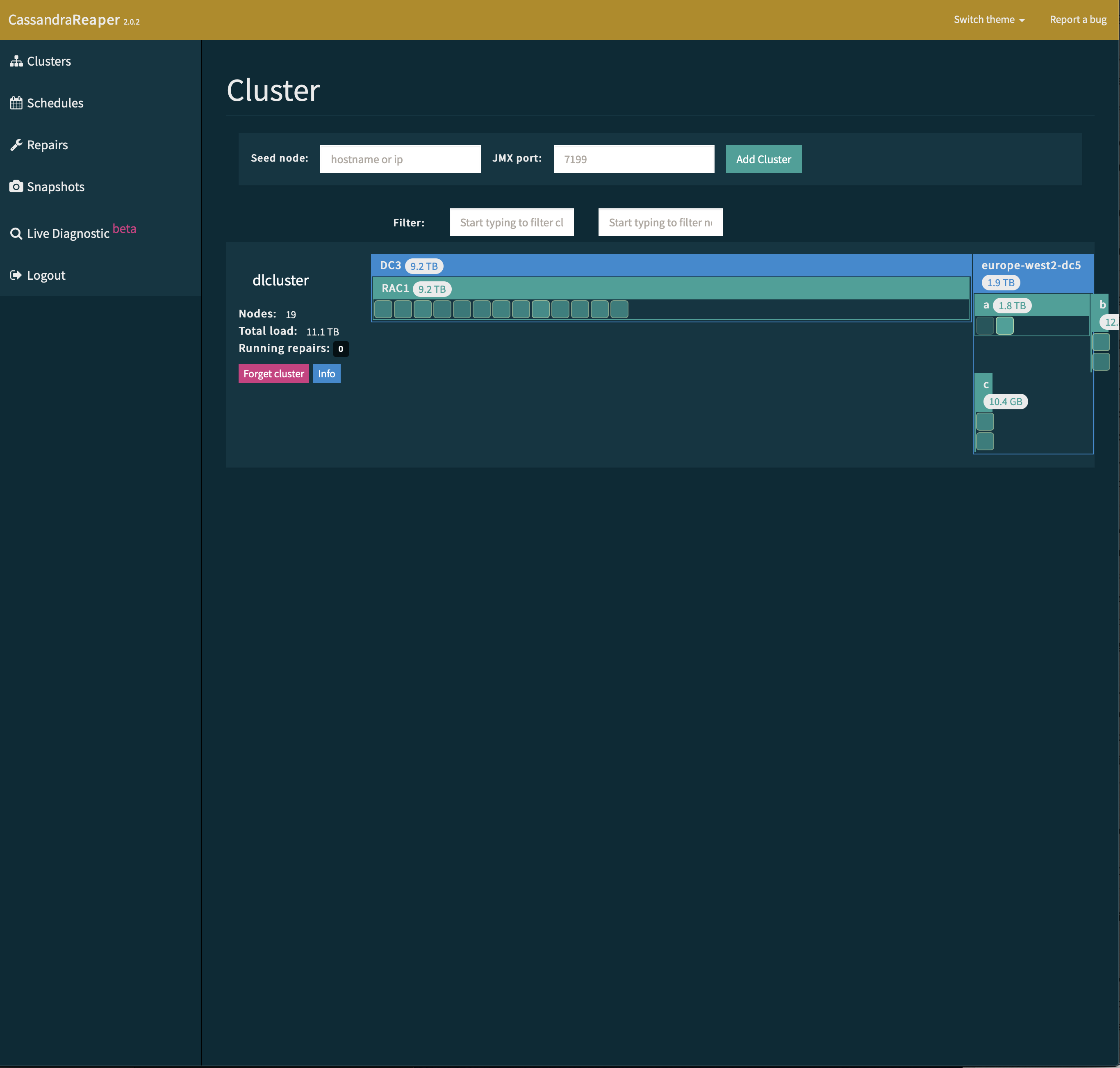 Reaper UI squashes cluster information · Issue #872 · thelastpickle/cassandra-reaper · GitHub