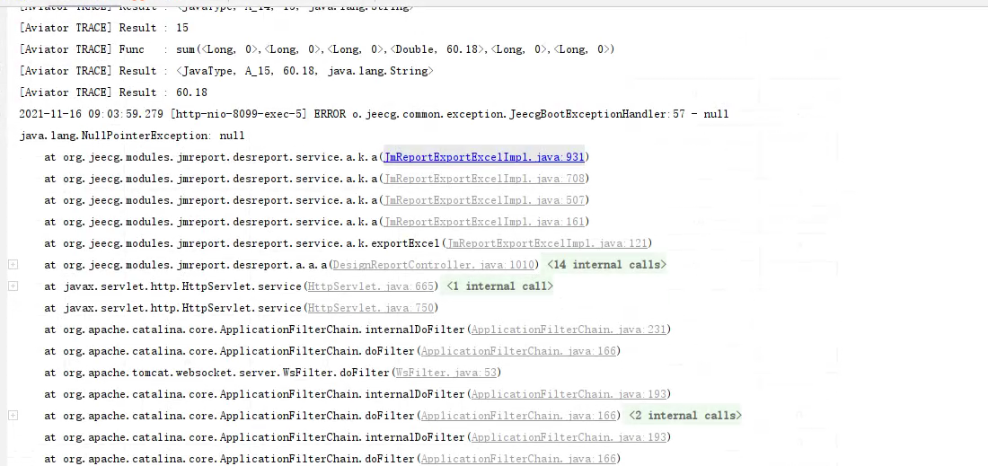 excel导出报错 · Issue #667 · jeecgboot/jimureport · GitHub