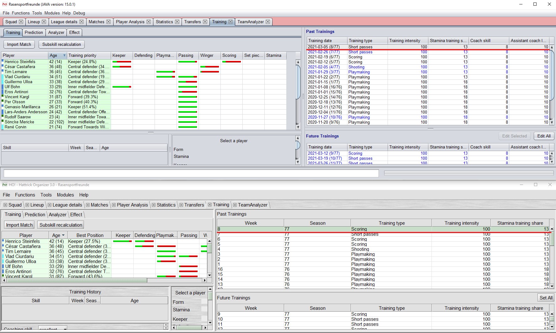 [BUG] Past Training cannot be edited · Issue #963 · ho-dev/HattrickOrganizer · GitHub