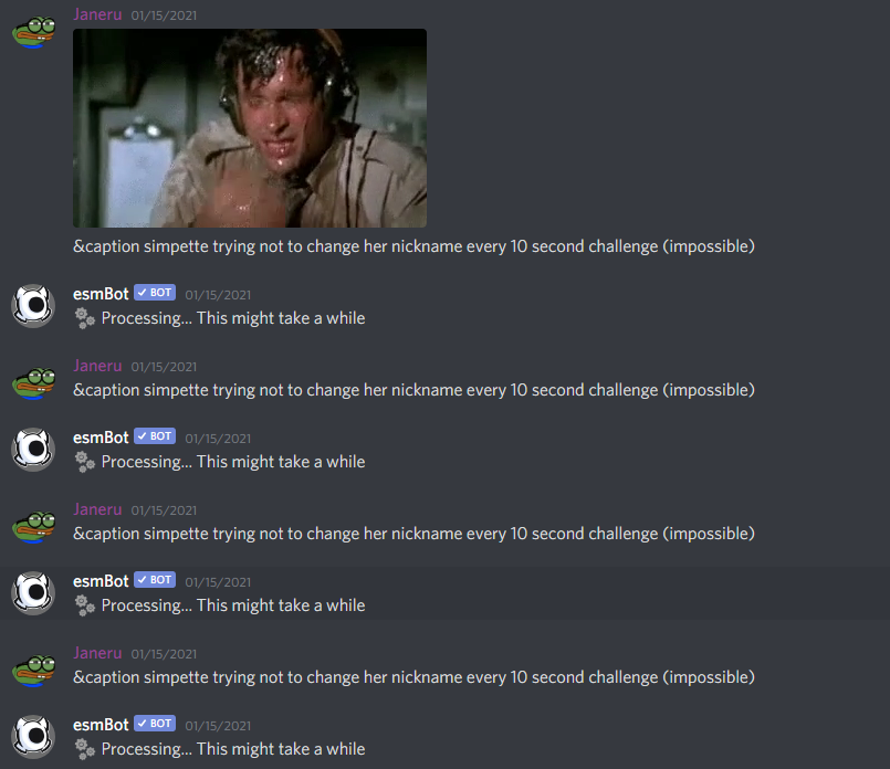 esmBot doesn't execute image/gif manipulation commands (&motivate, &caption...) properly · Issue ...