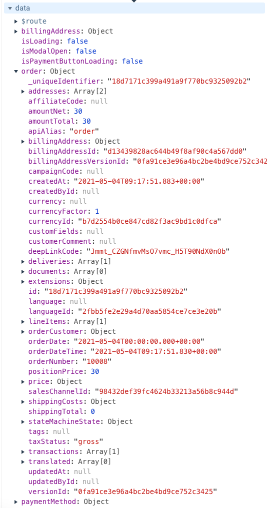 [BUG] Order object does not return shipping address · Issue #1471 · vuestorefront/shopware-pwa ...