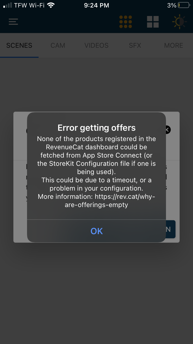 Production app Error Getting Offers · Issue #438 · RevenueCat/react-native-purchases · GitHub
