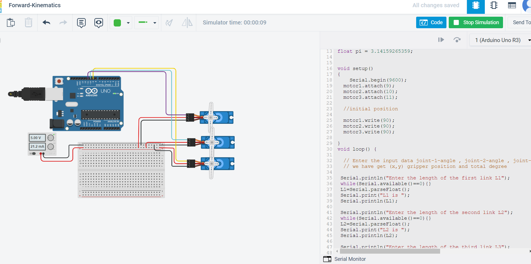 GitHub - Wafaa-Almadhoun/Forward-and-Inverse-Kinematics-Arduino-code
