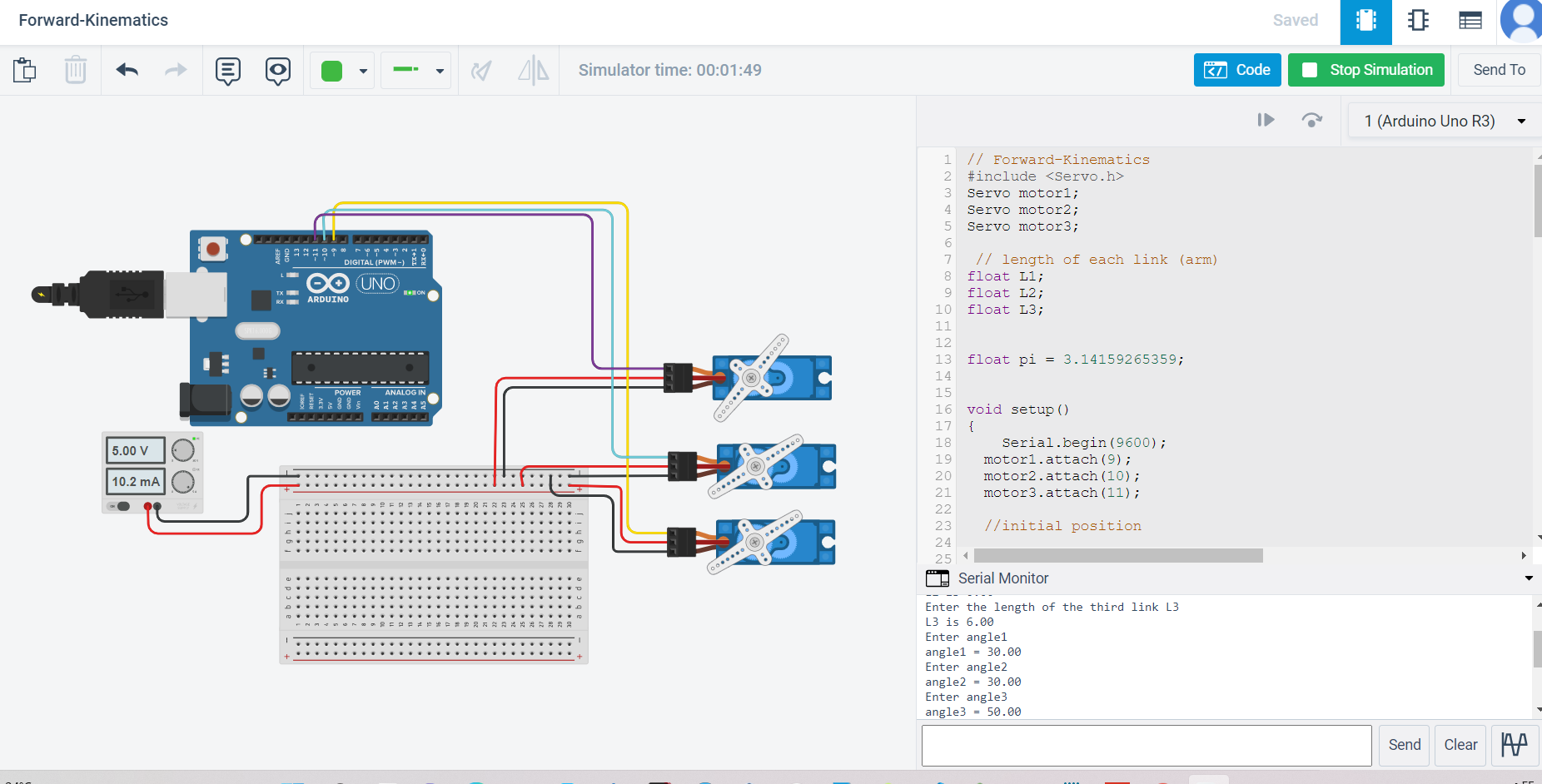 GitHub - Wafaa-Almadhoun/Forward-and-Inverse-Kinematics-Arduino-code