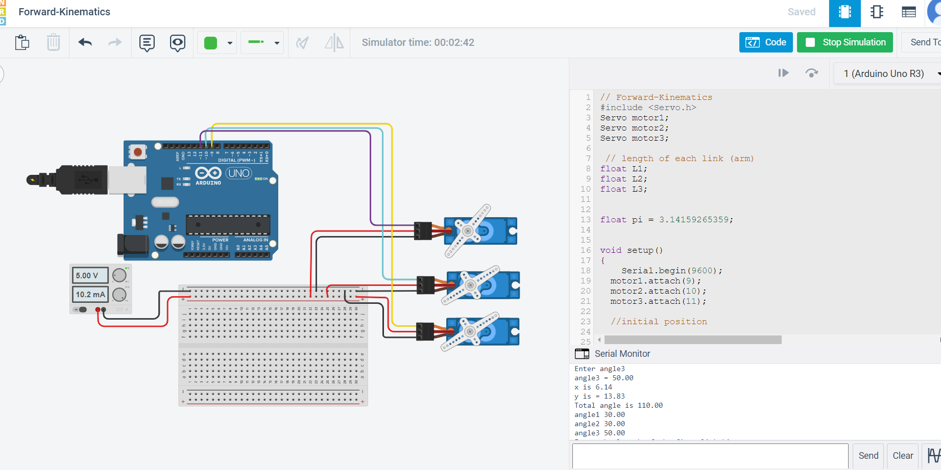 GitHub - Wafaa-Almadhoun/Forward-and-Inverse-Kinematics-Arduino-code