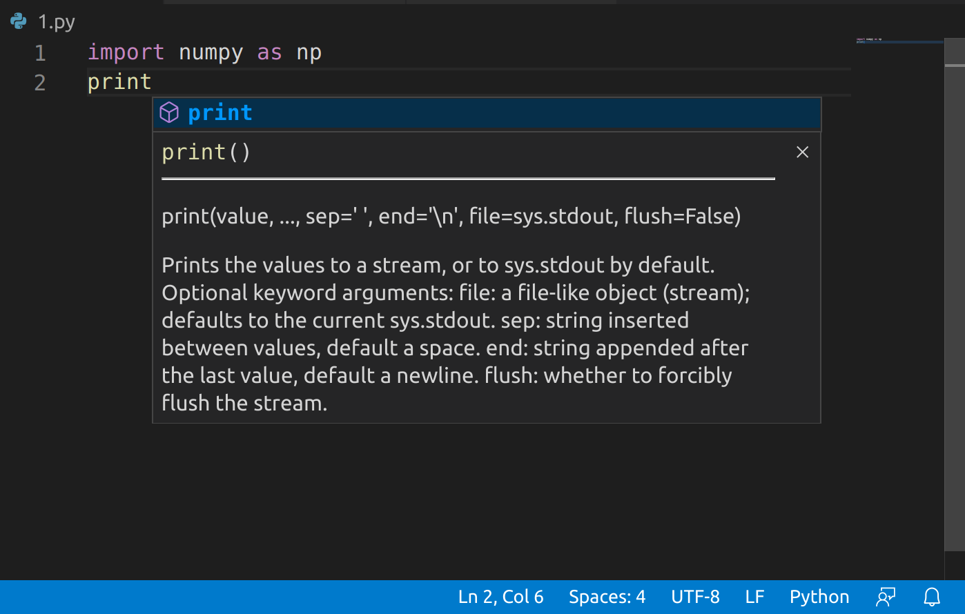 Jupyter notebook missing descriptions in intellisense recommendations ...