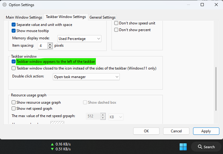 [Bug]: Taskbar window appears middle of the taskbar · Issue #1547 · zhongyang219/TrafficMonitor ...