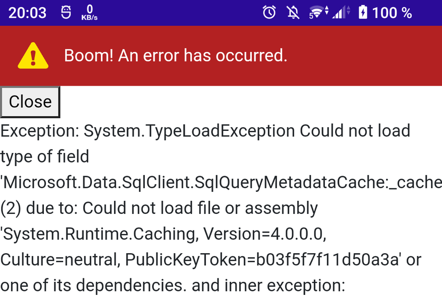 MAUI Android TypeLoadException for first DB call · Issue #1600 · dotnet/SqlClient · GitHub