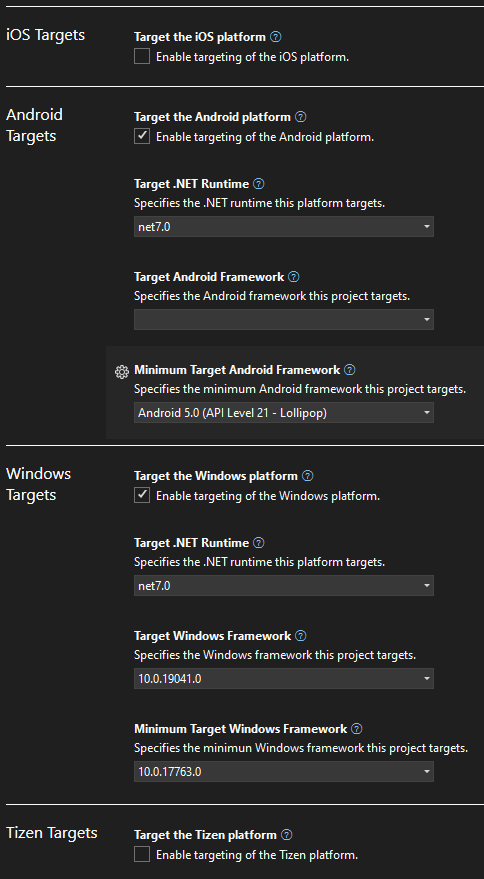 Mac catalyst target cannot be removed from project Properties page · Issue #13884 · dotnet/maui ...