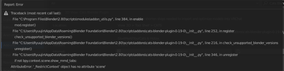 AttributeError:'_RestrictContext' object has no attribute 'scene' · Issue #375 · absolute ...