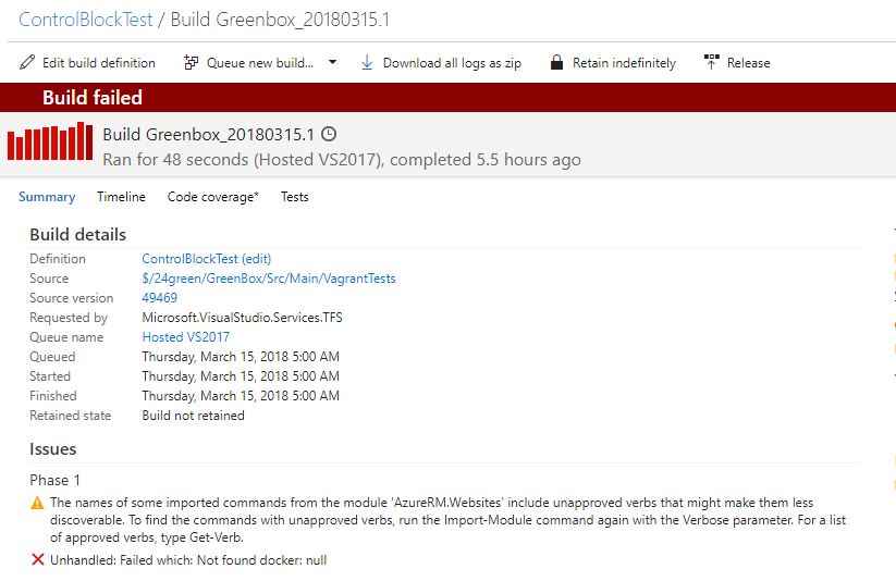 VSTS build using Hosted VS2017 cannot build Docker image · Issue #6701 · microsoft/azure ...