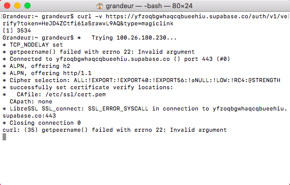 "Safari can't establish a secure connection to the server" Magic link · supabase · Discussion ...