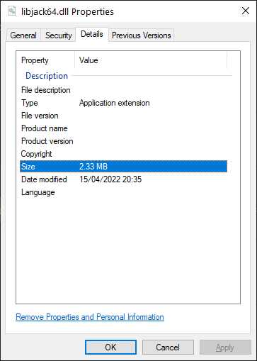 Windows DLL version metadata removed between 1.9.11 and 1.9.21 · Issue #881 · jackaudio/jack2 ...