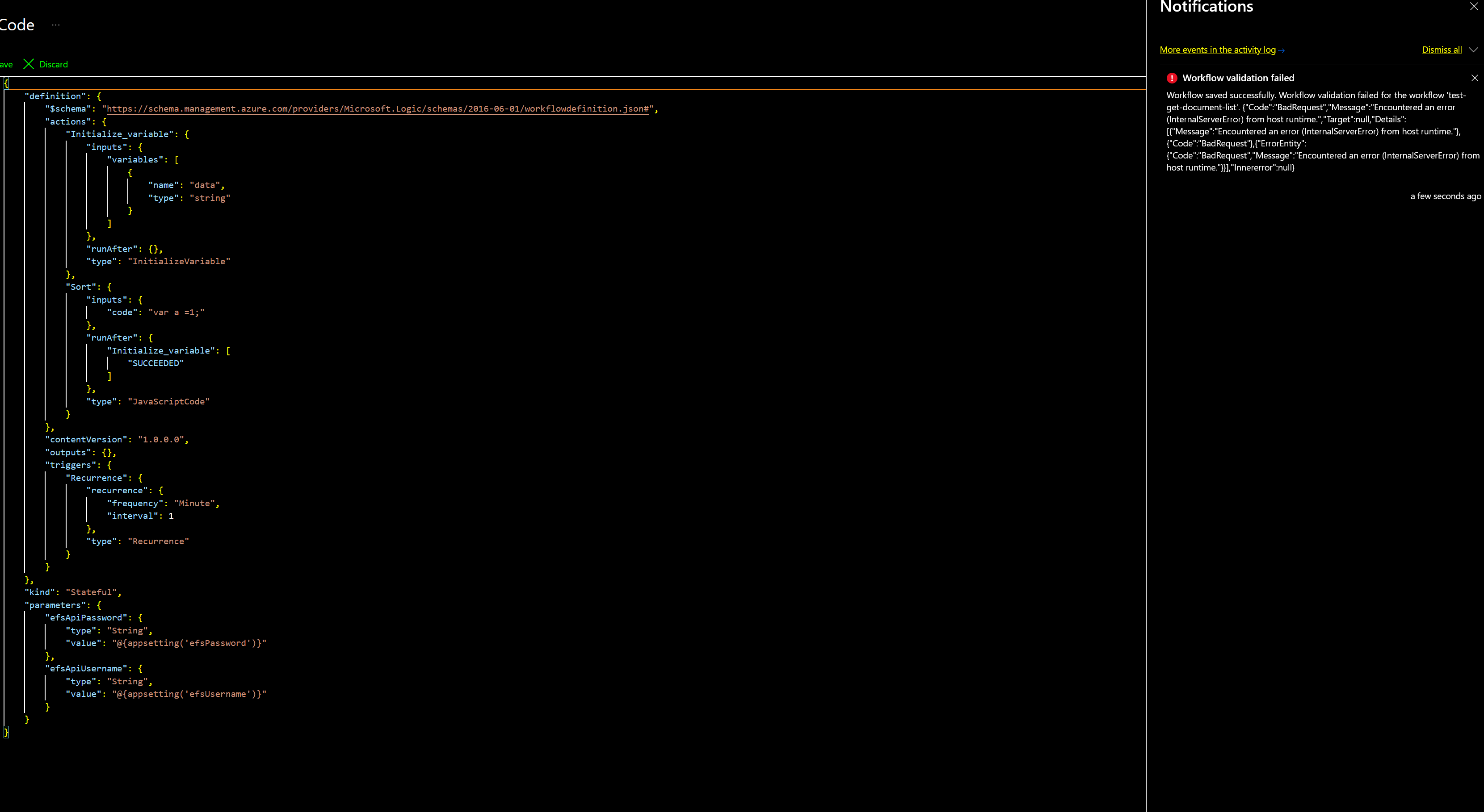 JavaScript Inline Connector never saves properly · Issue #751 · Azure ...
