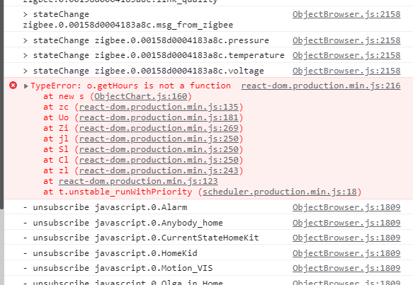Error when looking at chart of influxdb/history/sql stored history ...