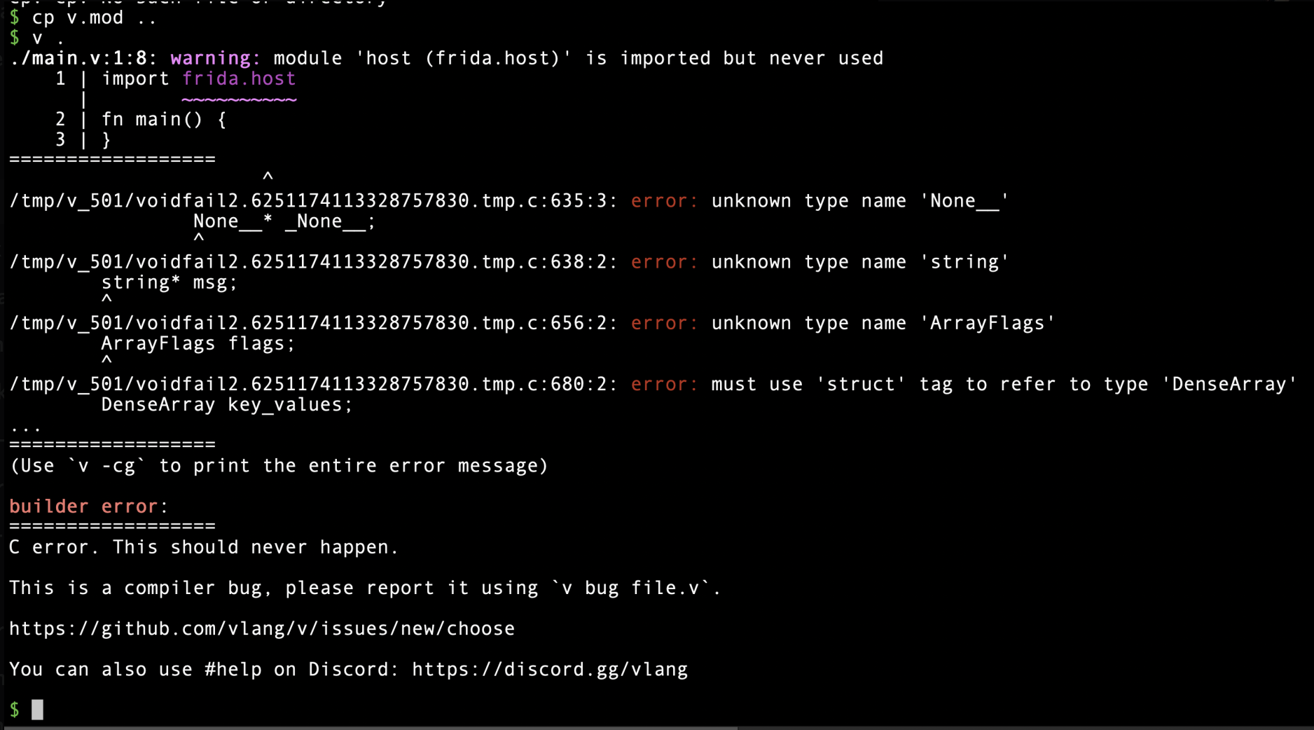 Unexpected v.mod issues · Issue #12627 · vlang/v · GitHub
