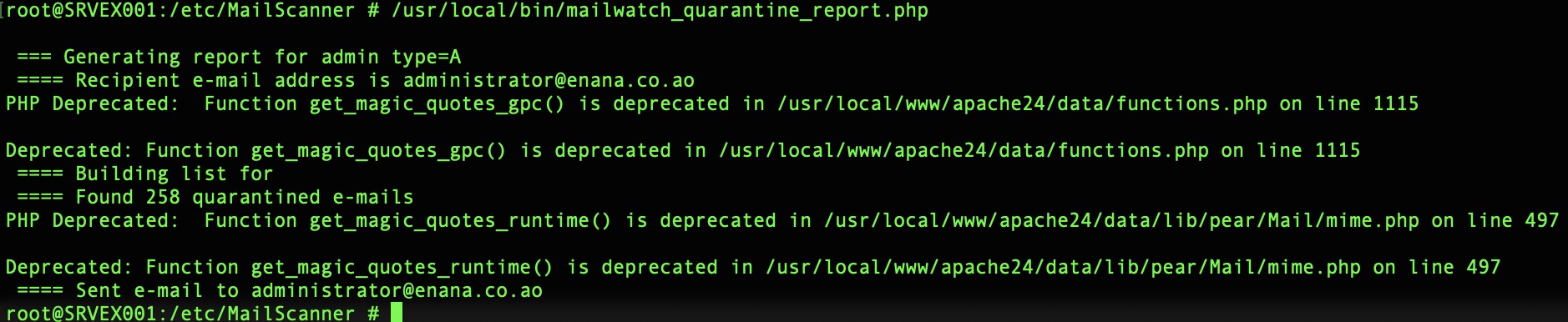 MailWatch report not showing quarantine emails. · Issue #1176 ...