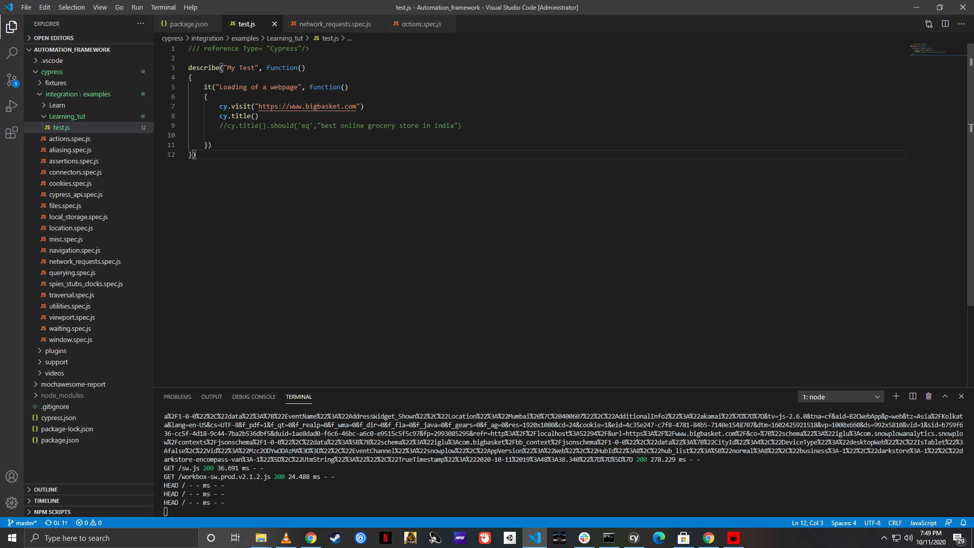 File watching of spec file doesn't work for path / directory / specfile containing bracket ...