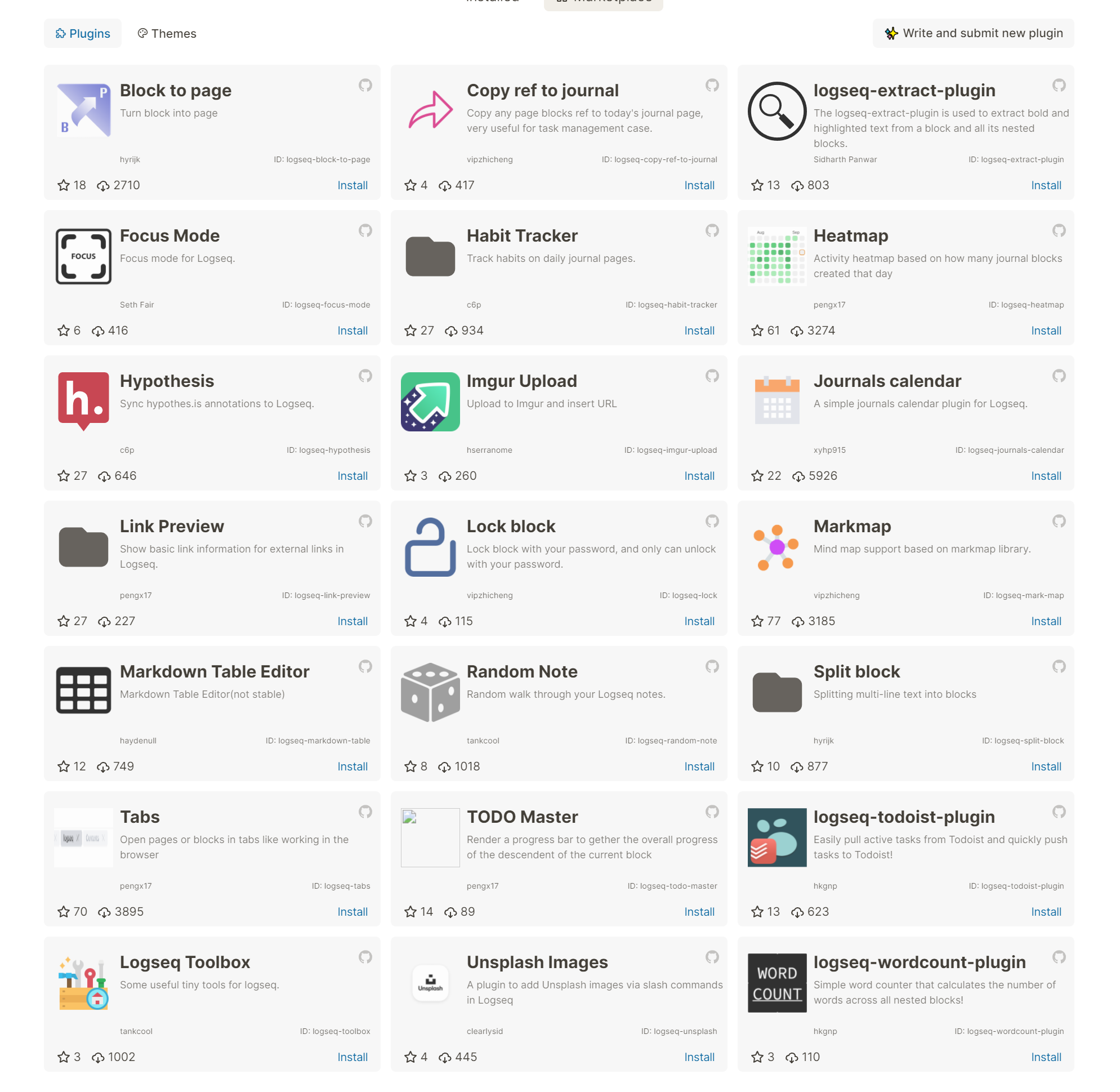 plugin cannot be found in the marketplace · Issue #1 · vipzhicheng/logseq-plugin-comment-block ...