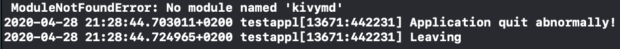 Xcode Modulenotfounderror No Module Named Kivymd · Issue 276 · Kivymd Kivymd · Github