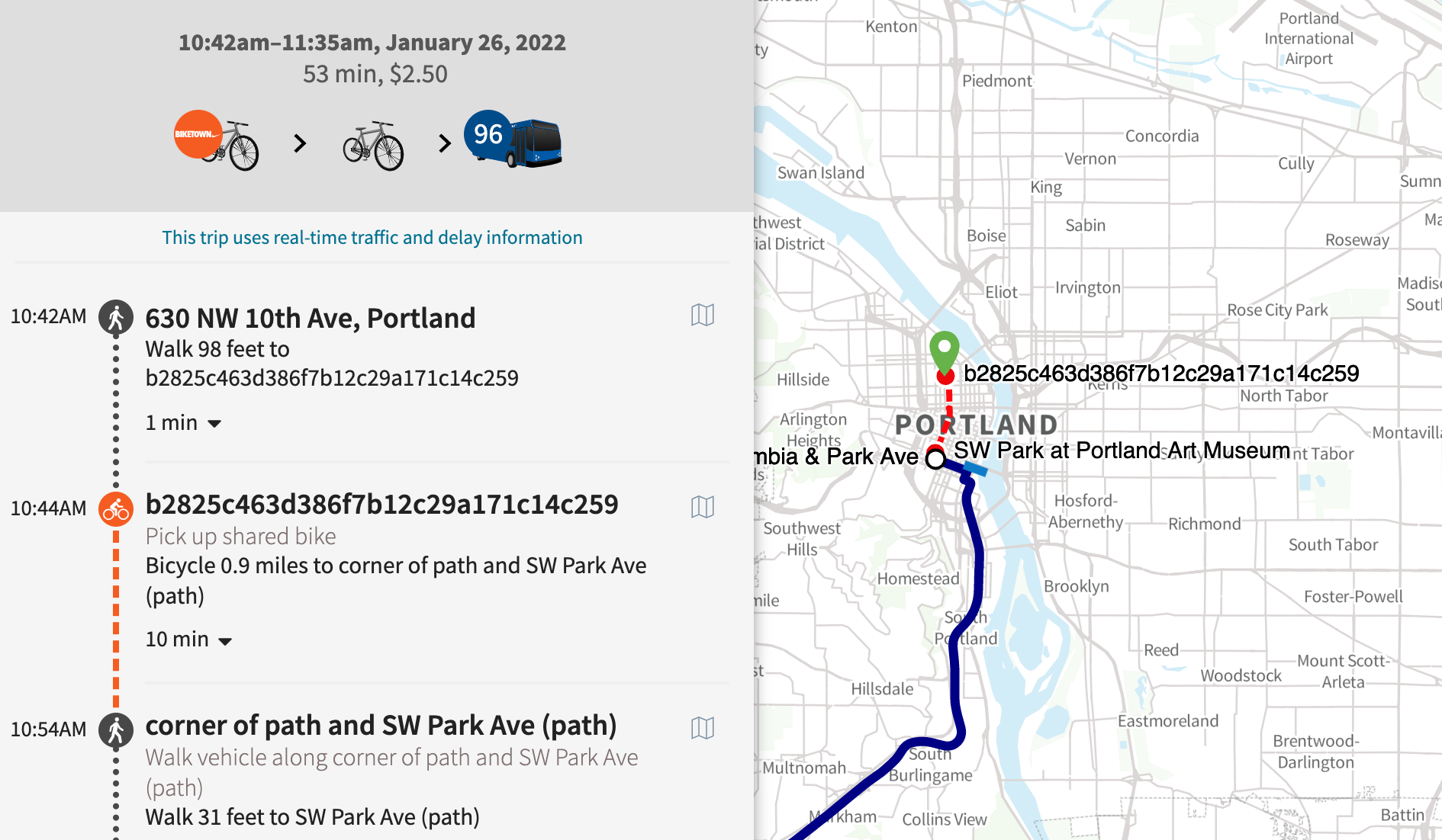 Itinerary: better shared-use labelling on narrative and transitive map overlay · Issue #336 ...