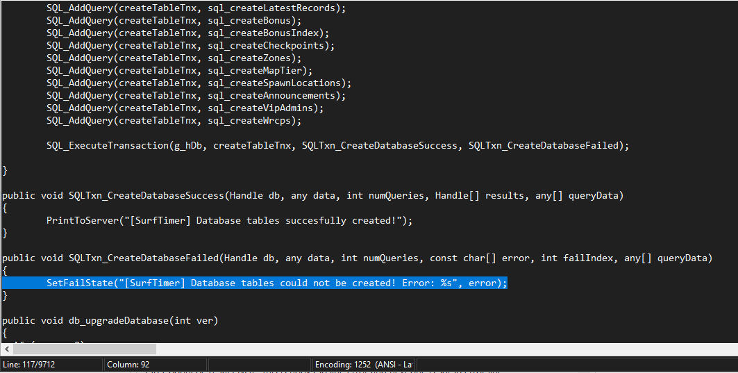 [BUG]Database Problem 285 · Issue #62 · surftimer/SurfTimer · GitHub