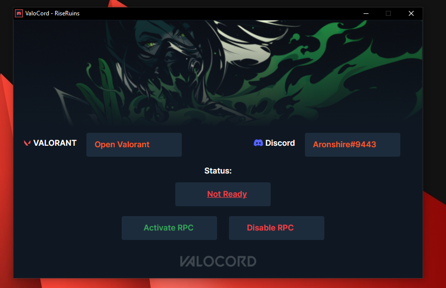 GitHub - Aronshire/ValoCord: Valorant DiscordRPC Program.