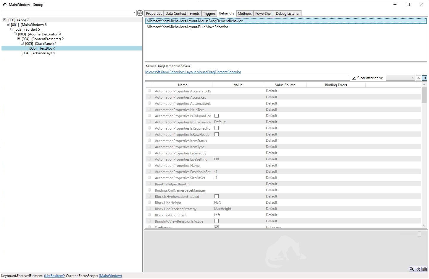 Add support for showing behaviors · Issue #144 · snoopwpf/snoopwpf · GitHub
