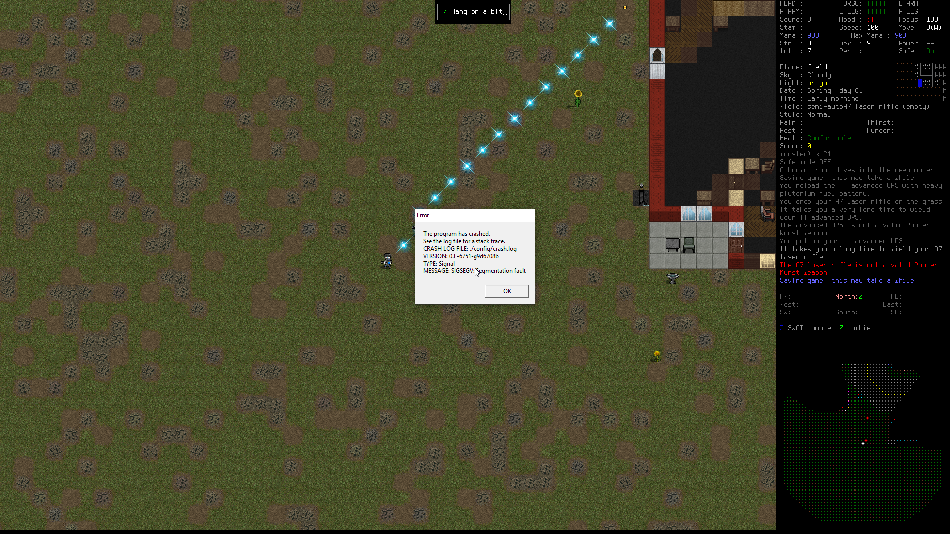 a7 laser rifle segmentation fault · Issue #44813 · CleverRaven/Cataclysm-DDA · GitHub