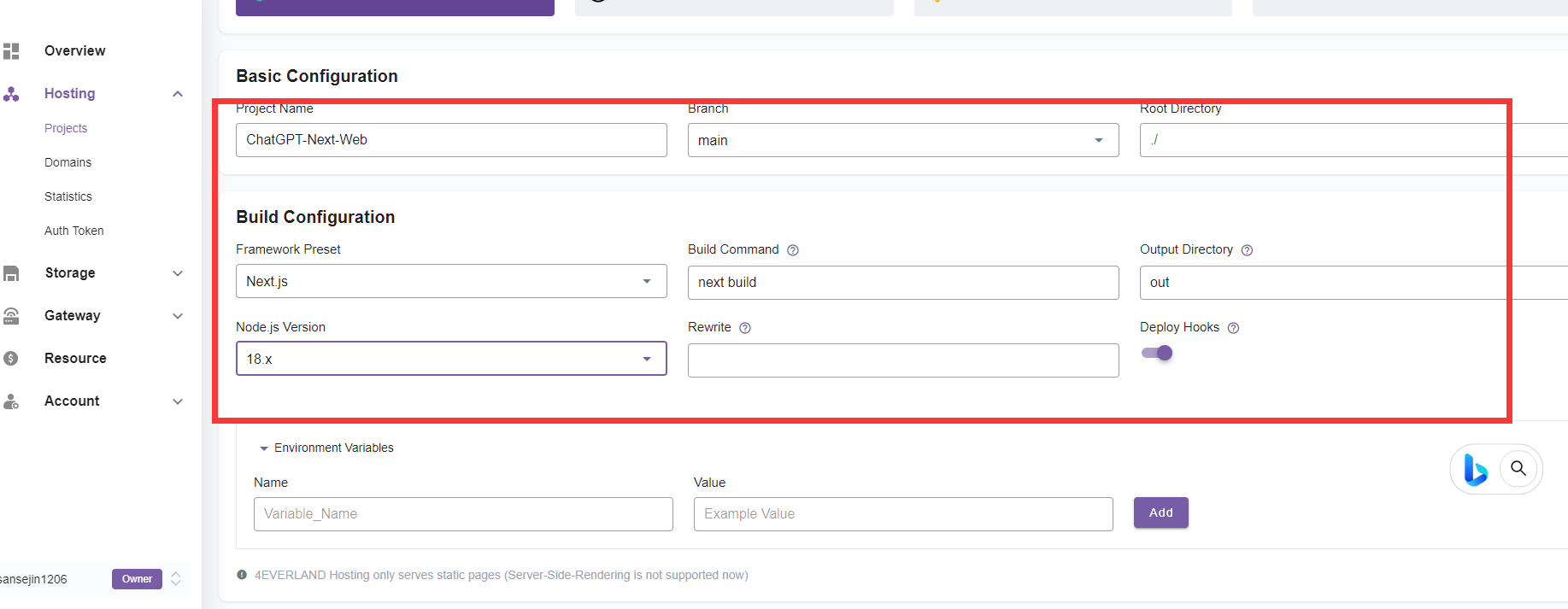 [Feature] vercel替代方案 · Issue #1892 · ChatGPTNextWeb/ChatGPT-Next-Web · GitHub