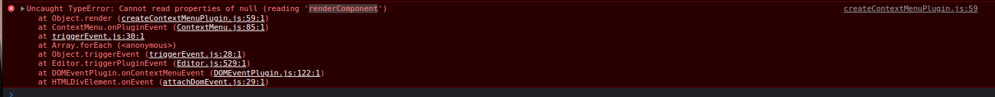 Cannot read properties null when use createContextMenuPlugin() · Issue #1163 · microsoft ...