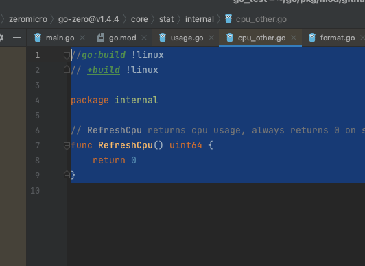 hope to get cpu usage in darwin · Issue #2864 · zeromicro/go-zero · GitHub