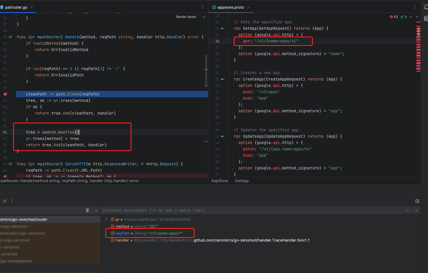 gateway does not work well with path,e.g. ( "/v1/{name=apps/*}" or "/v1/{app.name=apps ...