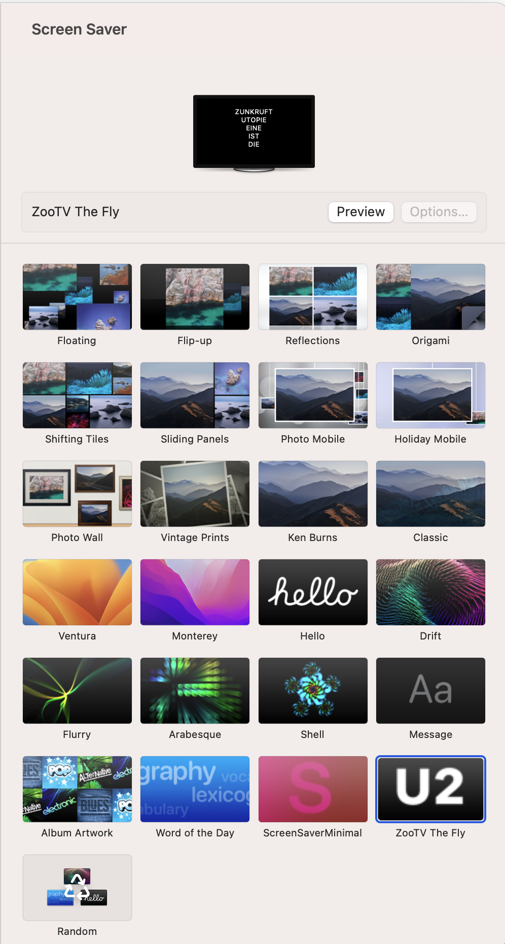 GitHub - gitizenme/u2-screen-saver: Iconic U2 The Fly flashing word sequence as a screen saver ...