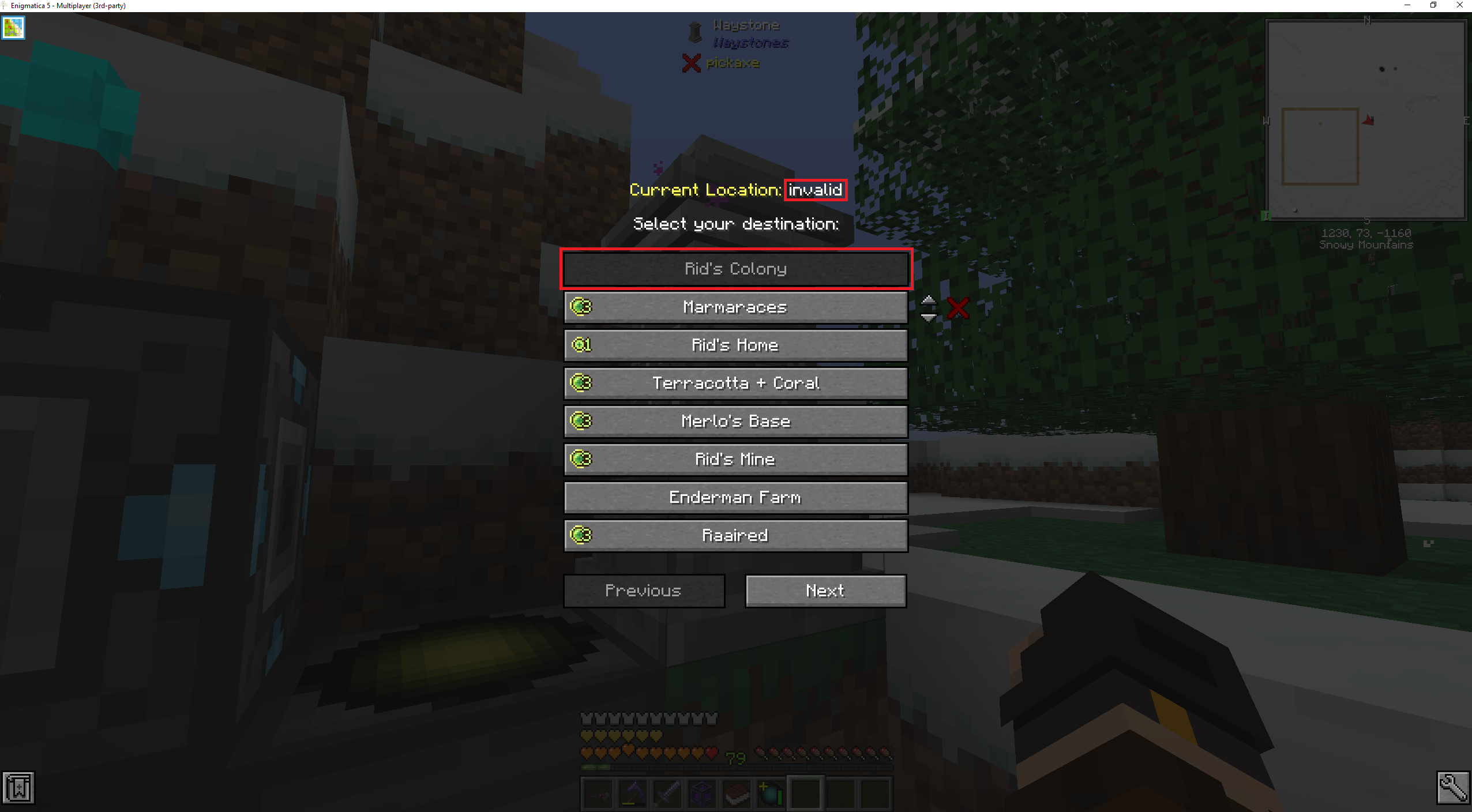 Waystones2Waypoints - invalid as a value for both the Waystone Name and ...