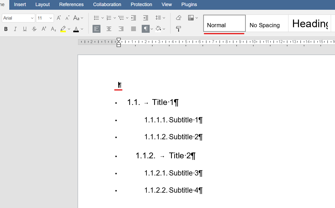 Corrupted Table of Contents (ToC) on fourth level numbered headings ...
