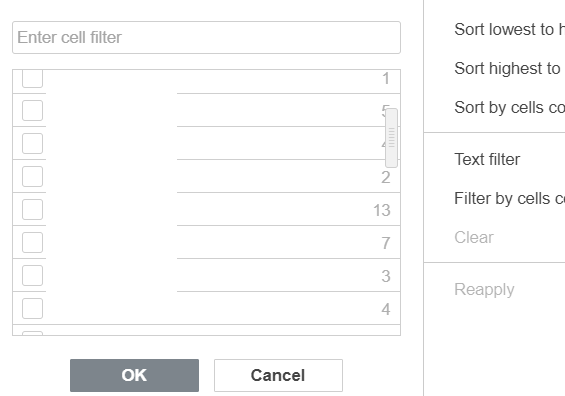 Slider overlaps numbers in column filter · Issue #2123 · ONLYOFFICE/DocumentServer · GitHub