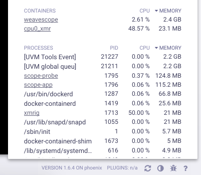 scope container growing memory usage · Issue #2780 · weaveworks/scope · GitHub