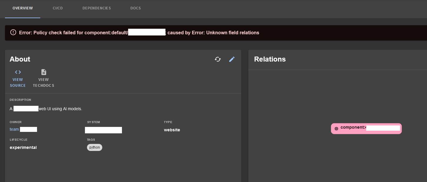 @backstage/catalog-model - Error: Unknown field relations · Issue #17917 · backstage/backstage ...