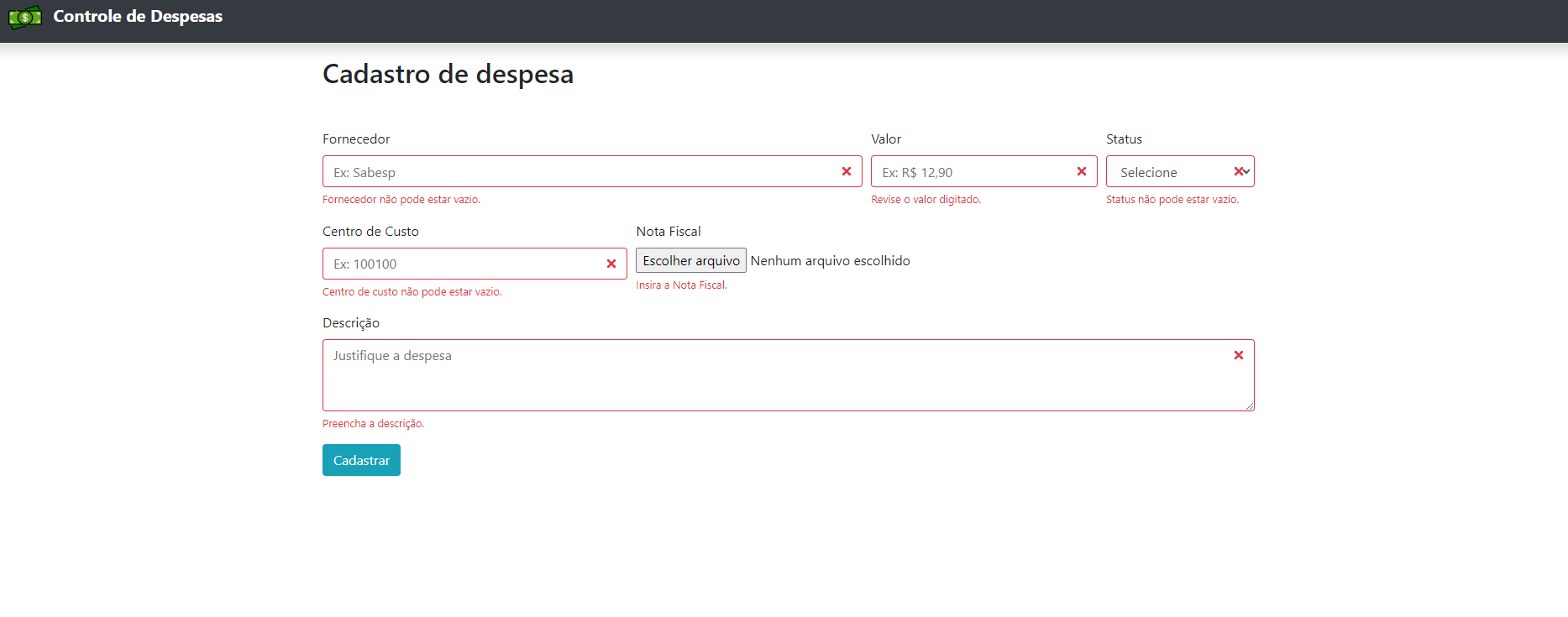 GitHub - pereiraelionai/app_controle_despesas: Aplicação criada ...