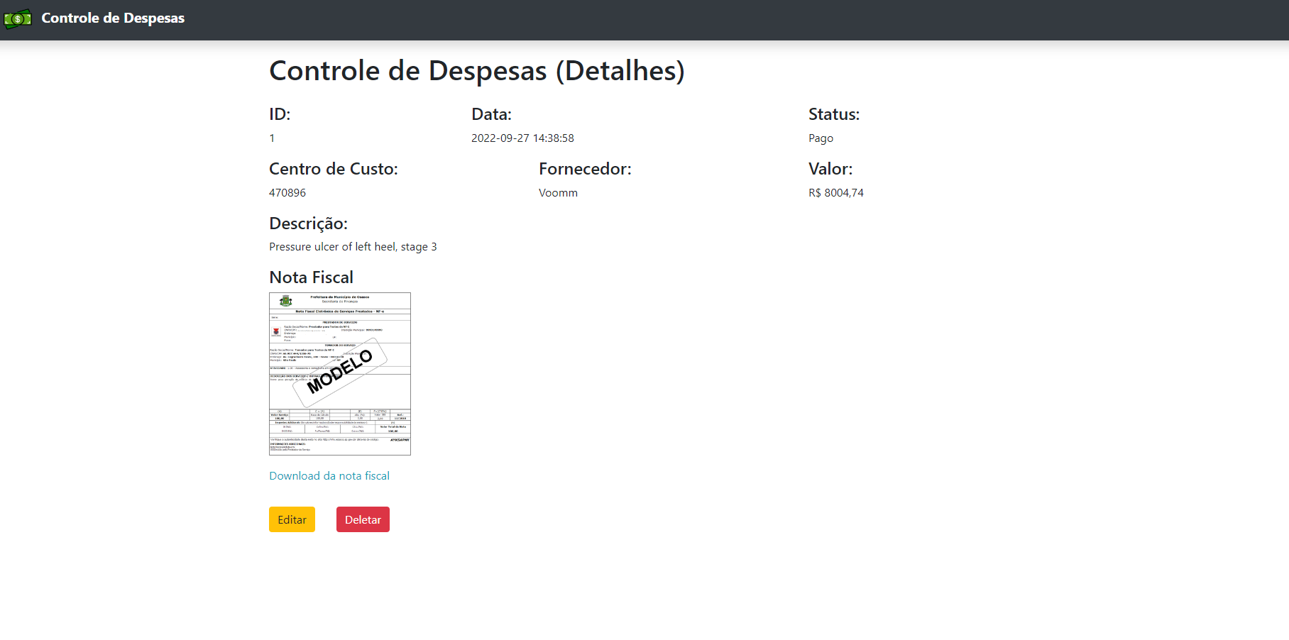 GitHub - pereiraelionai/app_controle_despesas: Aplicação criada ...