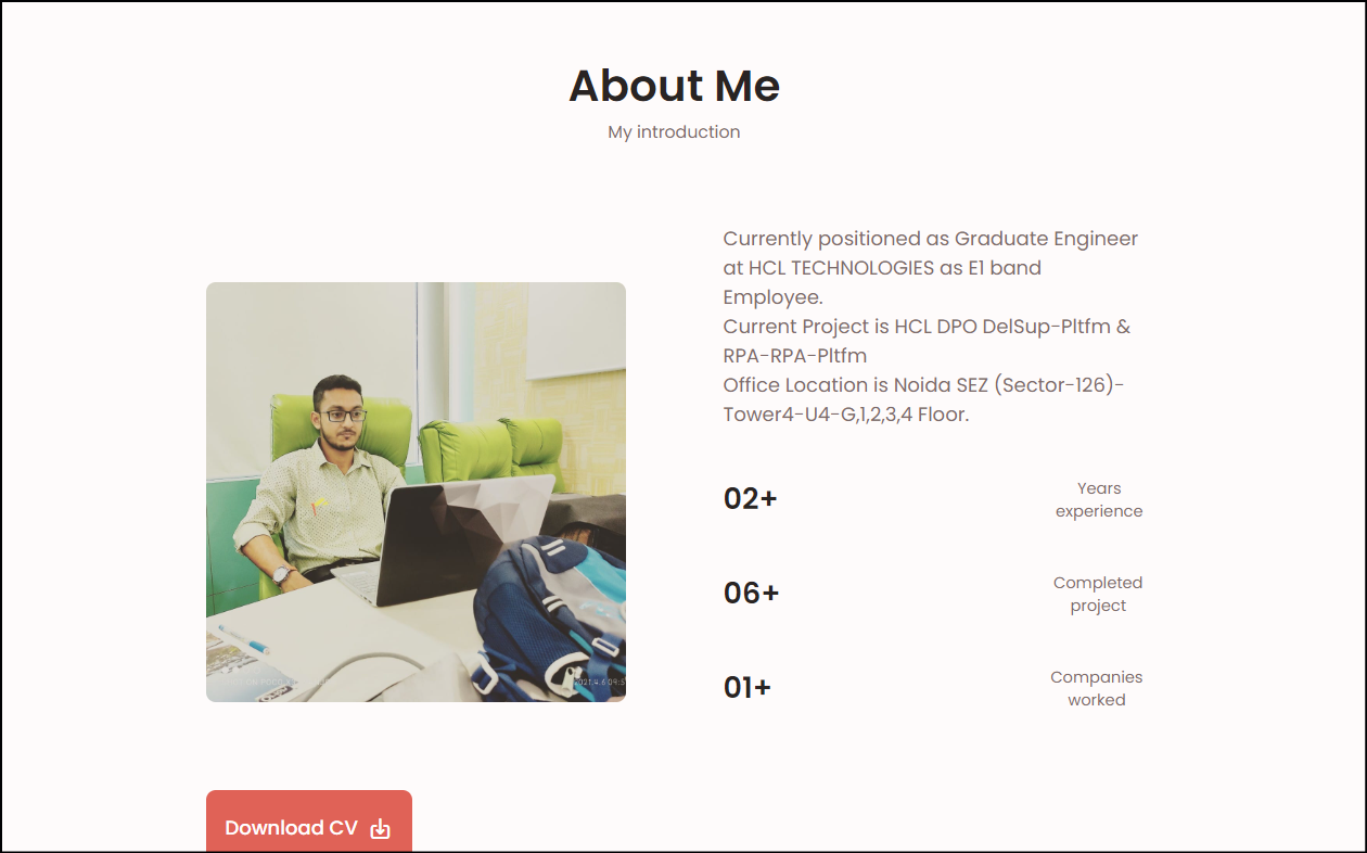 GitHub - Sanjoy-Chattopadhay/portfolio: My portfolio page is actually describing my Resume. You ...