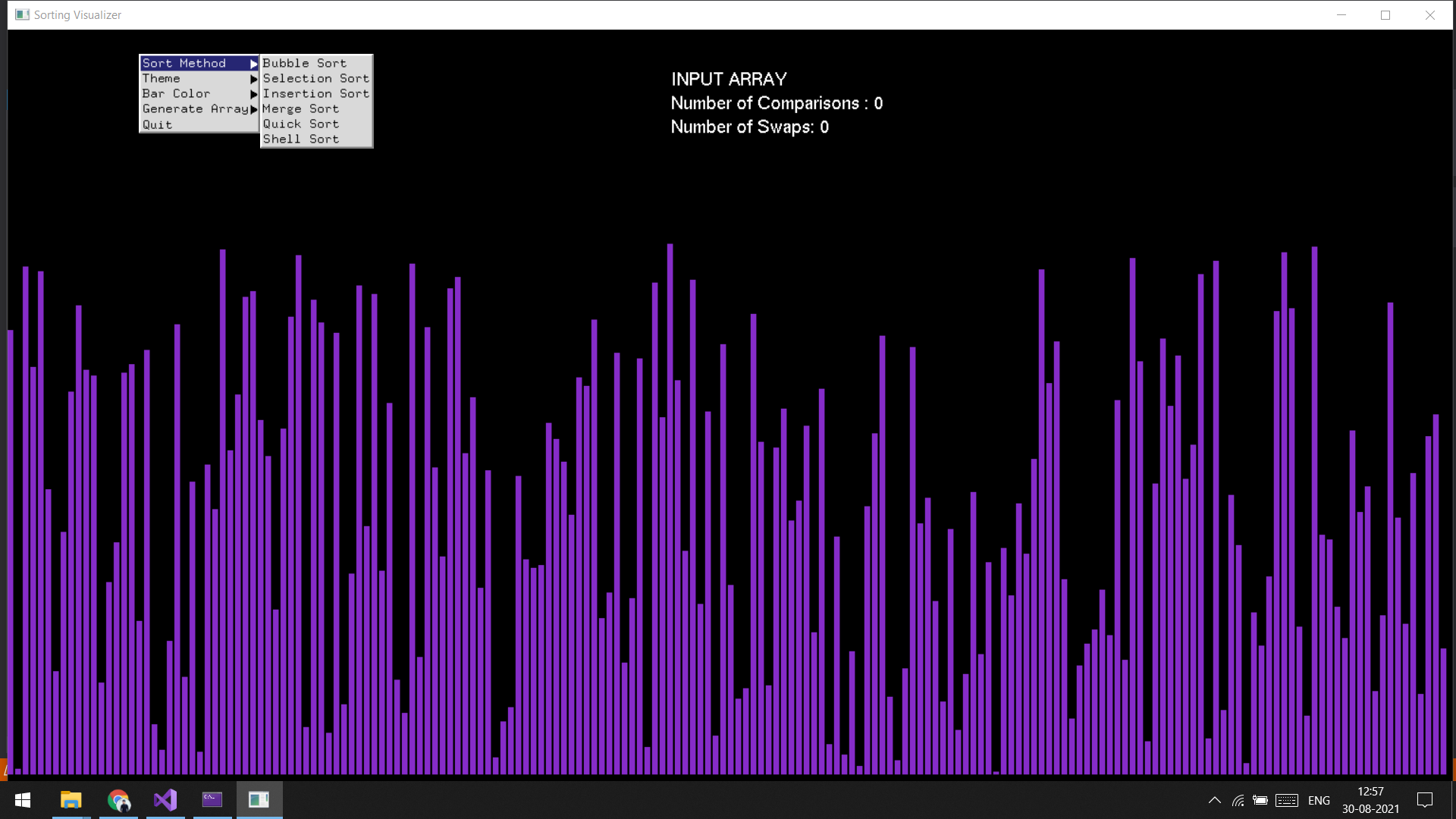GitHub - hemanthyadaav/sortingVisualization