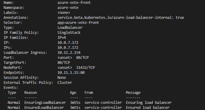 [BUG] Internal Load Balancers not functional · Issue #3172 · Azure/AKS · GitHub