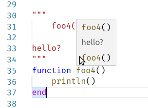 Docstring broken when macro present before function def · Issue #1680 · julia-vscode/julia ...