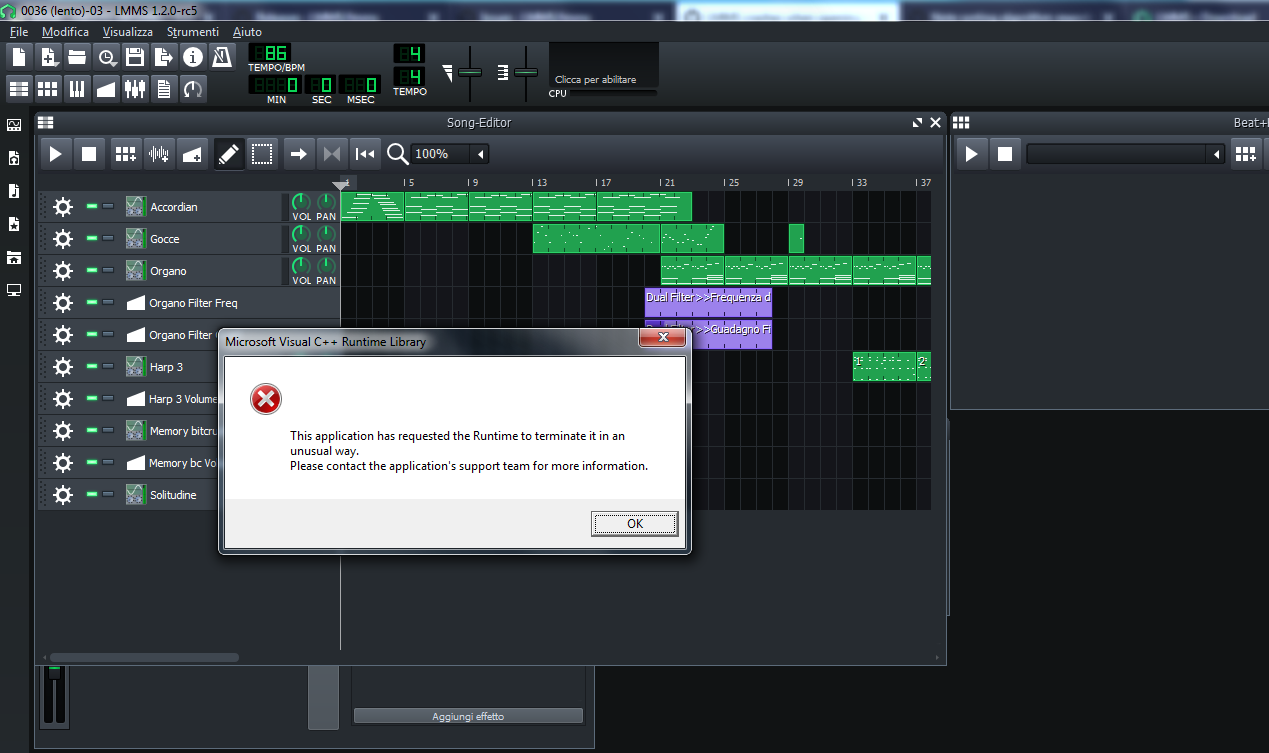 LMMS crashes when opening an existing file · Issue #2948 · LMMS/lmms · GitHub