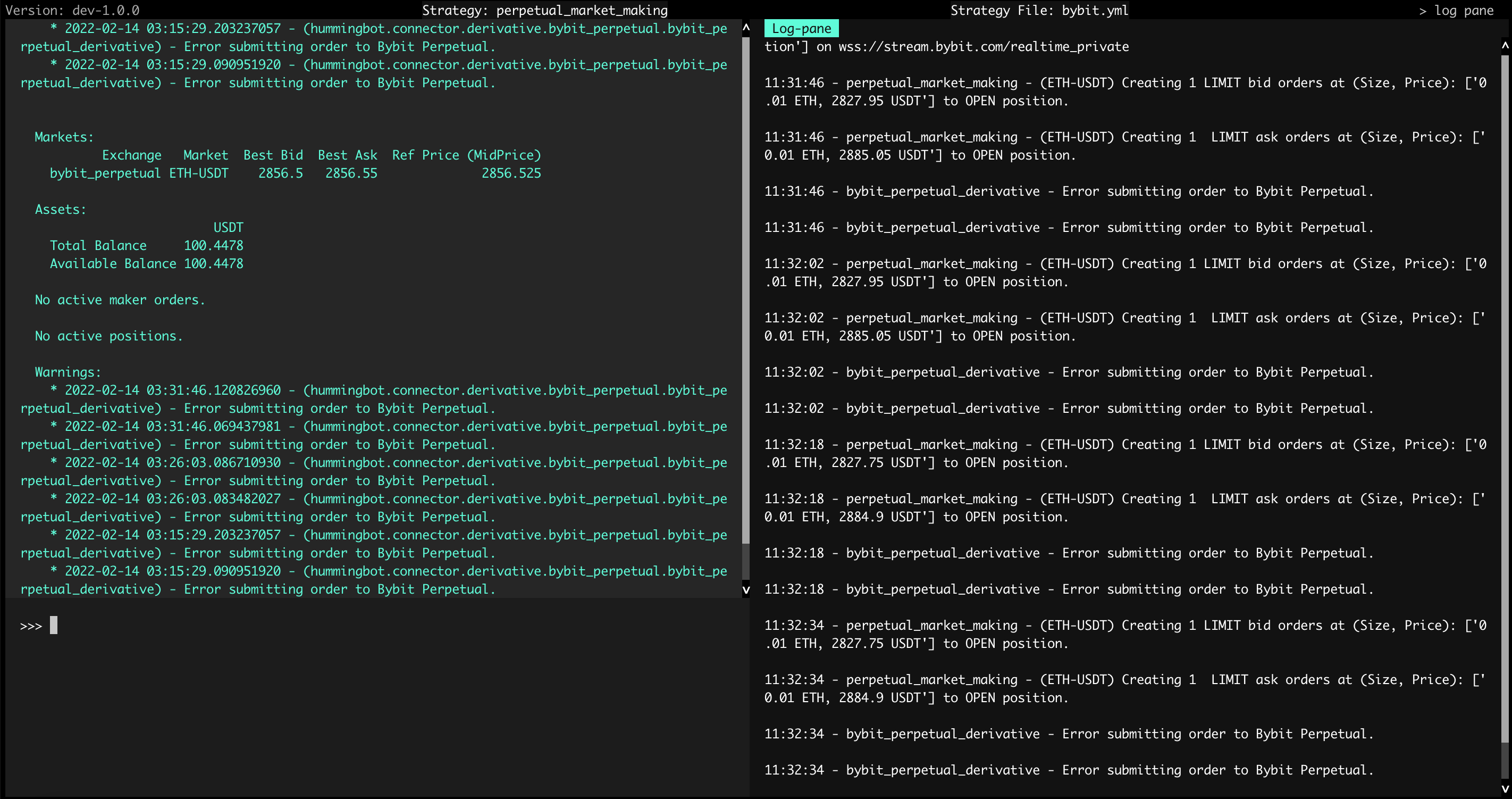 Bybit Perpetual - Error submitting orders · Issue #5113 · hummingbot/hummingbot · GitHub