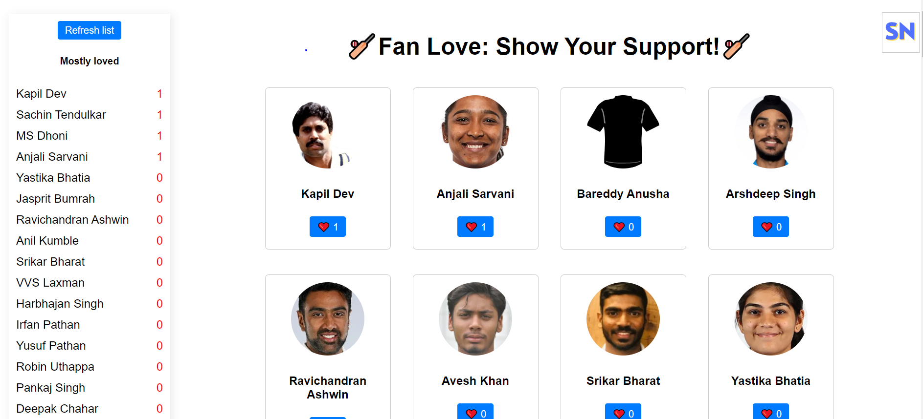 GitHub - nath-techie/cricket-fan: A full-stack application to show love ...