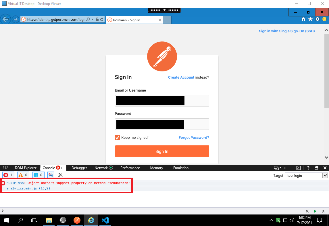 Postman Web Sign-in using IE · Issue #10131 · postmanlabs/postman-app ...