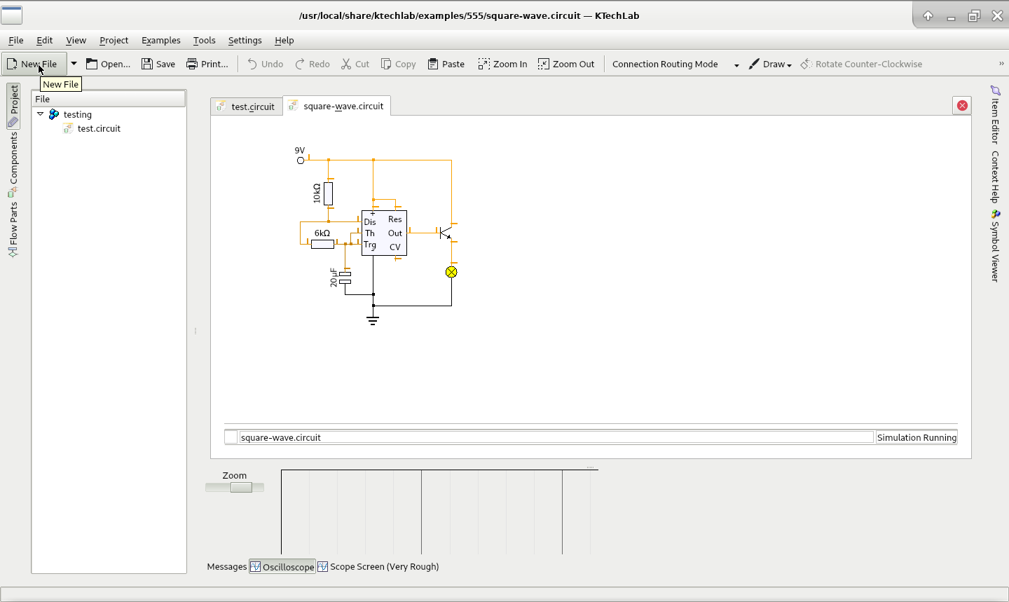 "New File" button makes it crash. · Issue #54 · ktechlab/ktechlab · GitHub